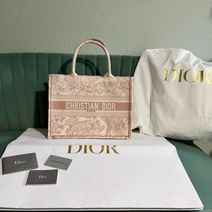 Dior | Bags | Dior Medium Book Bag In Rose Plus Beach Bag From ...